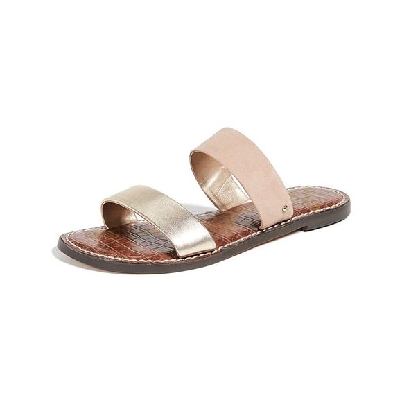 Sam Edelman | Shoes | Sam Edelman Womens Gold Double Band Crocodile ...